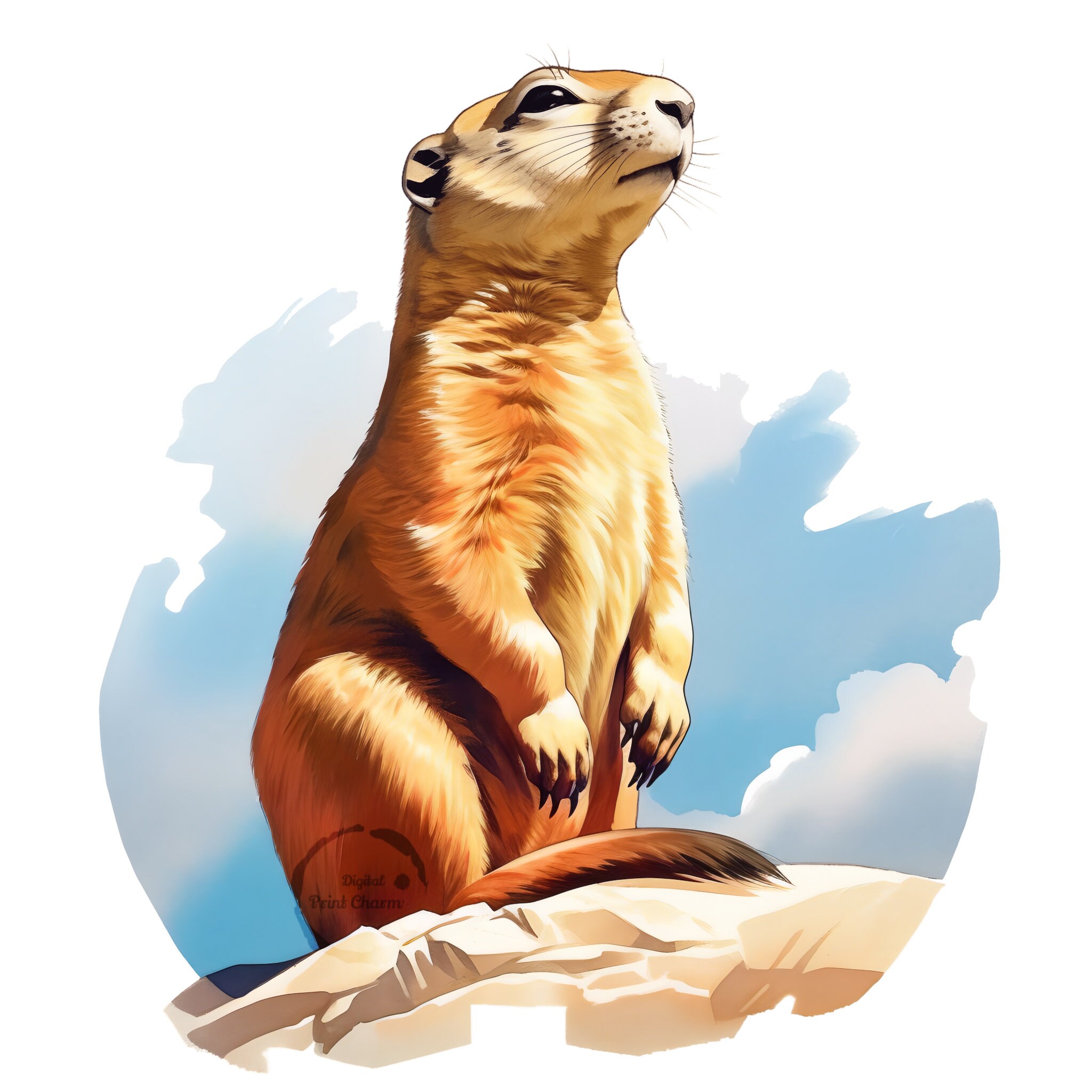 Prairie Dogs Clipart Bundle: 12 Realistic Watercolor Paintings Perfect ...