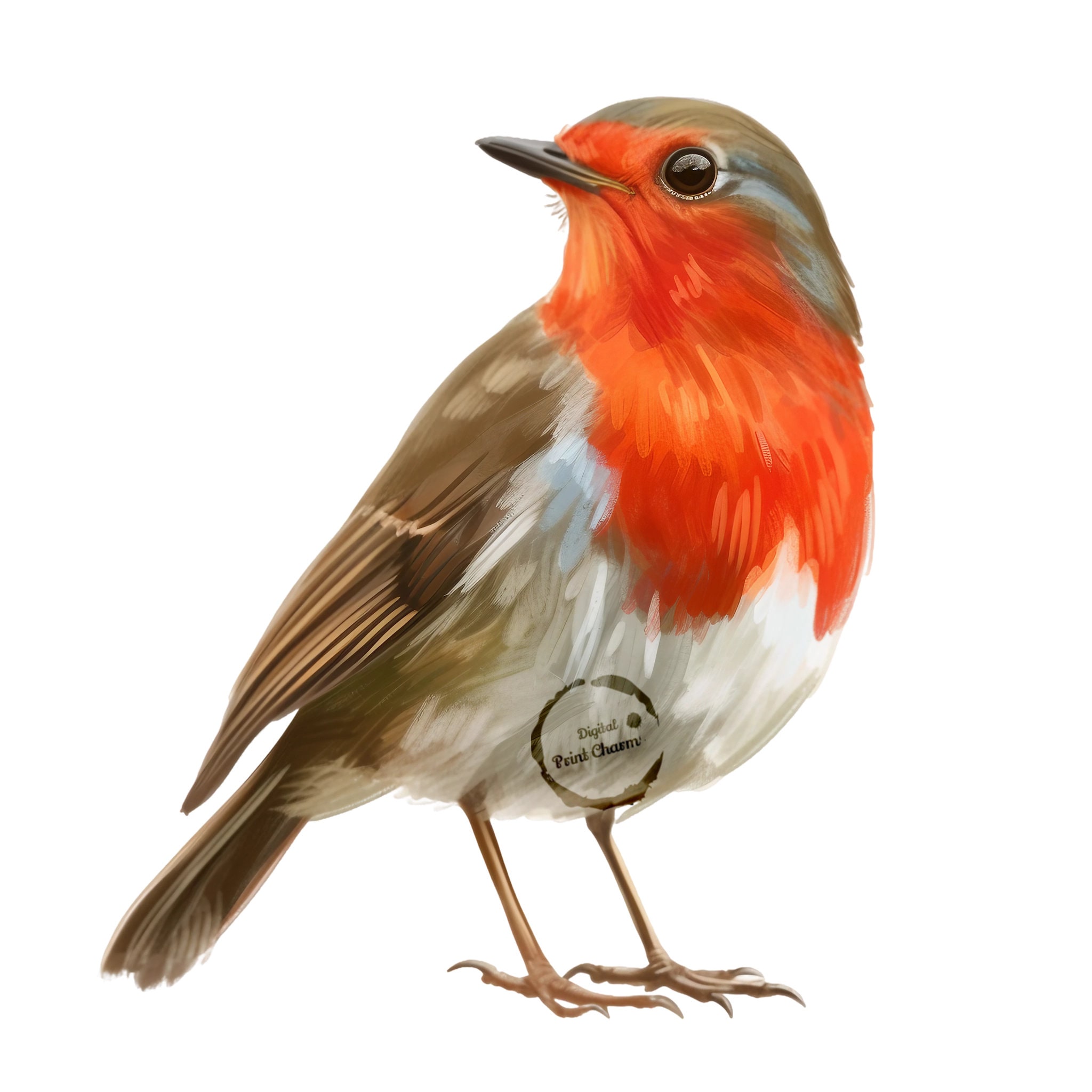 Red Robin Clipart Bundle 16 Realistic Bird Illustrations Perfect for ...