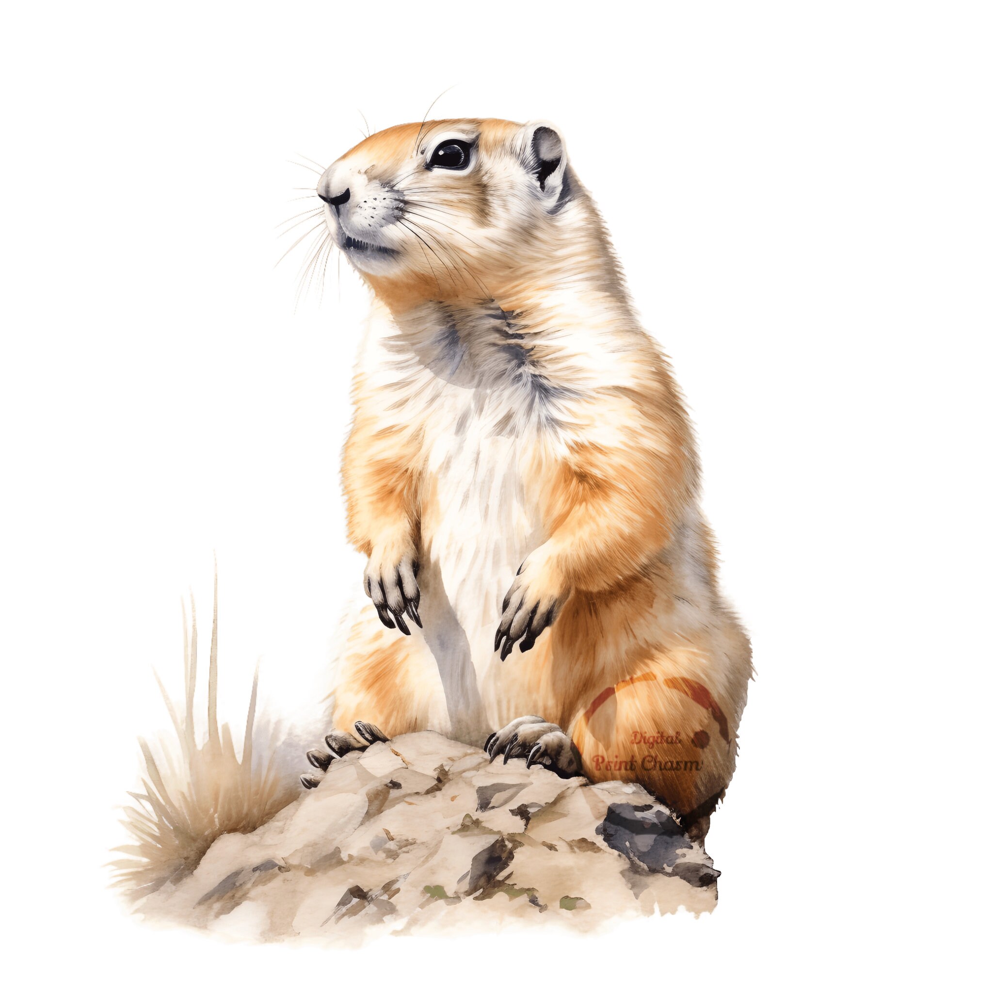 Prairie Dogs Clipart Bundle: 12 Realistic Watercolor Paintings Perfect ...
