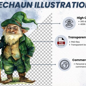 Realistic Leprechaun Clipart Bundle | 20 Detailed Irish Folklore ...