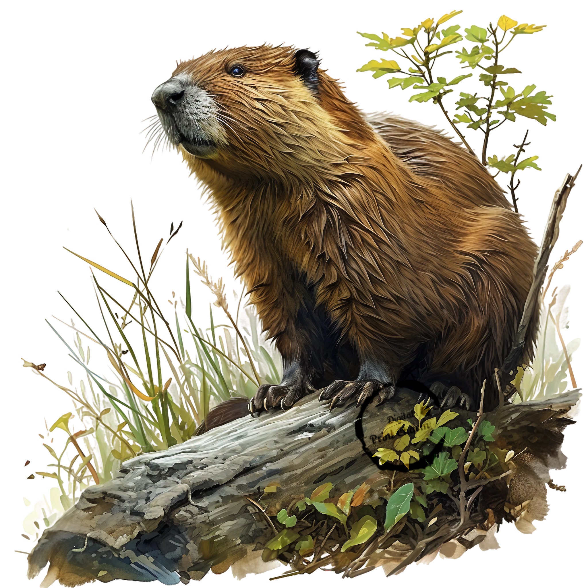 Wildlife Beaver Clipart Bundle 16 Realistic Beaver Illustrations Nature ...