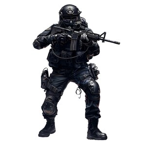 Elite SWAT Team Clipart Bundle 20 Realistic Tactical Police ...