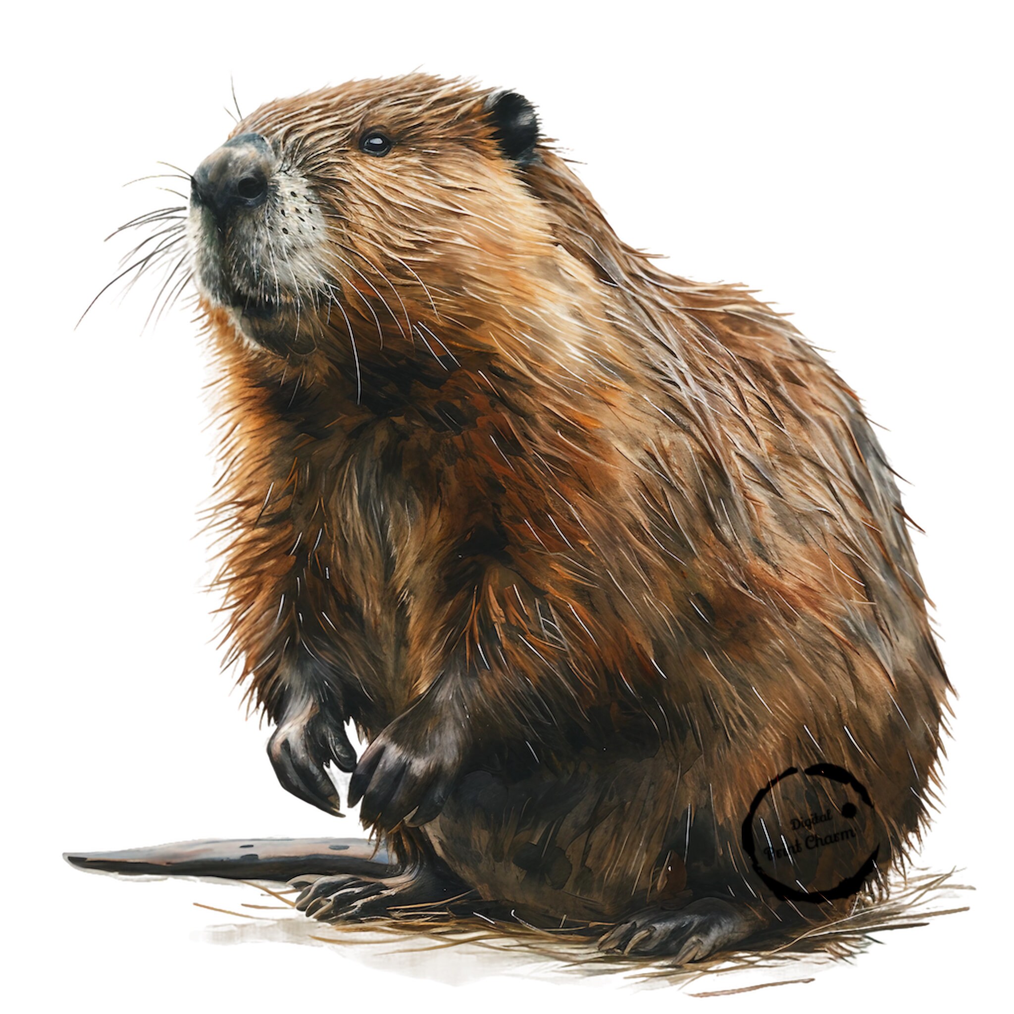 Wildlife Beaver Clipart Bundle | 16 Realistic Beaver Illustrations ...