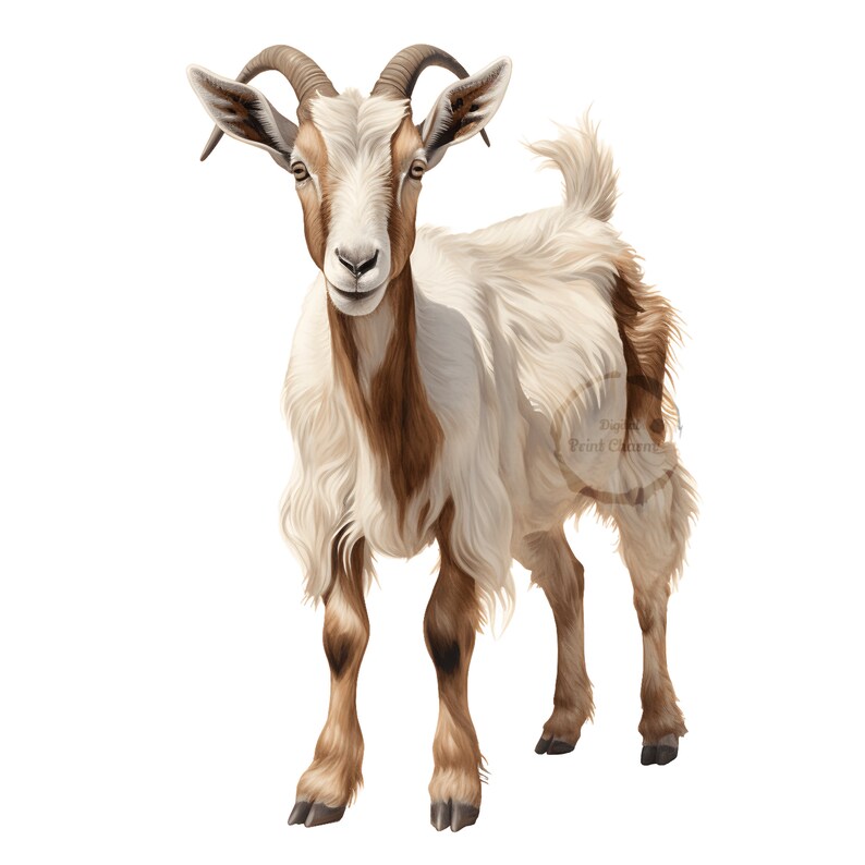 Goat Clipart Bundle Realistic Watercolor Style 12 Digital Goat Prints ...