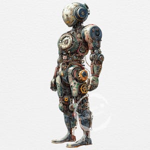 Steampunk Robots | 20 Victorian Clipart | Gift for Crafters | Rusty ...