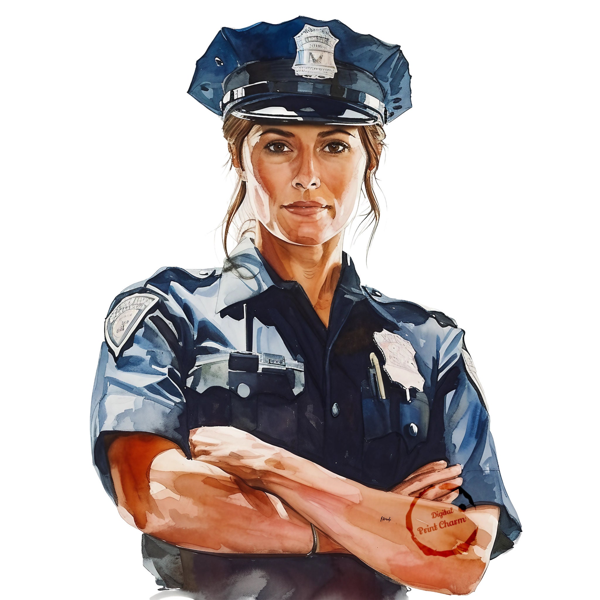 Realistic Police Officer Clipart Bundle 20 Detailed Law Enforcement ...