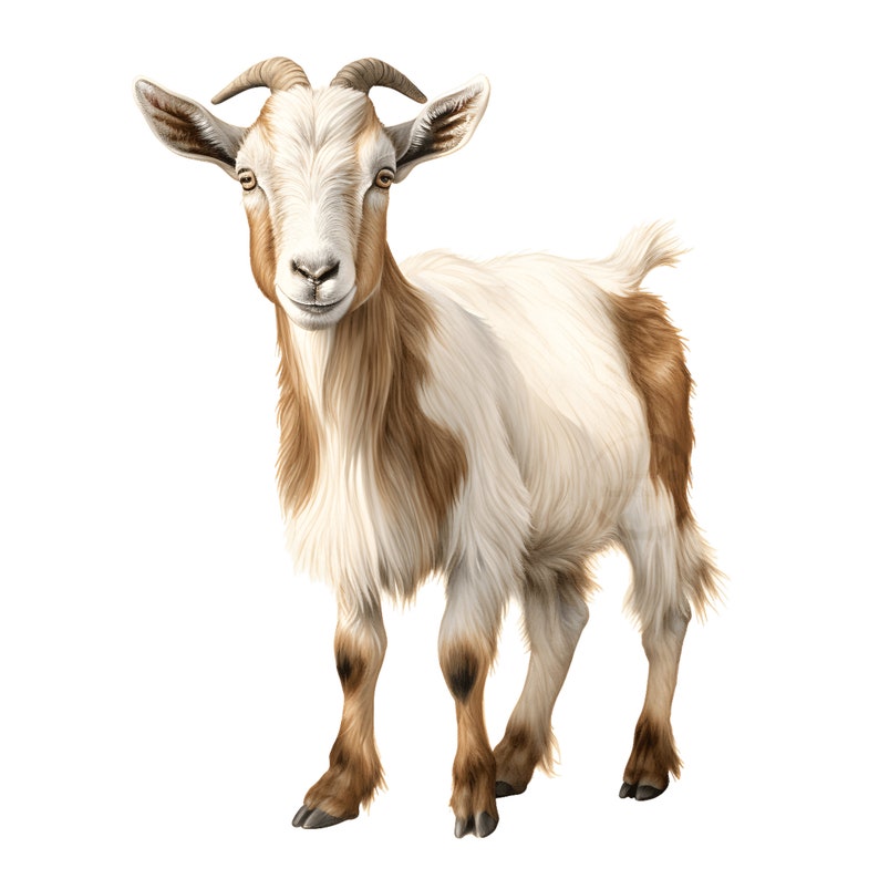 Goat Clipart Bundle Realistic Watercolor Style 12 Digital Goat Prints ...