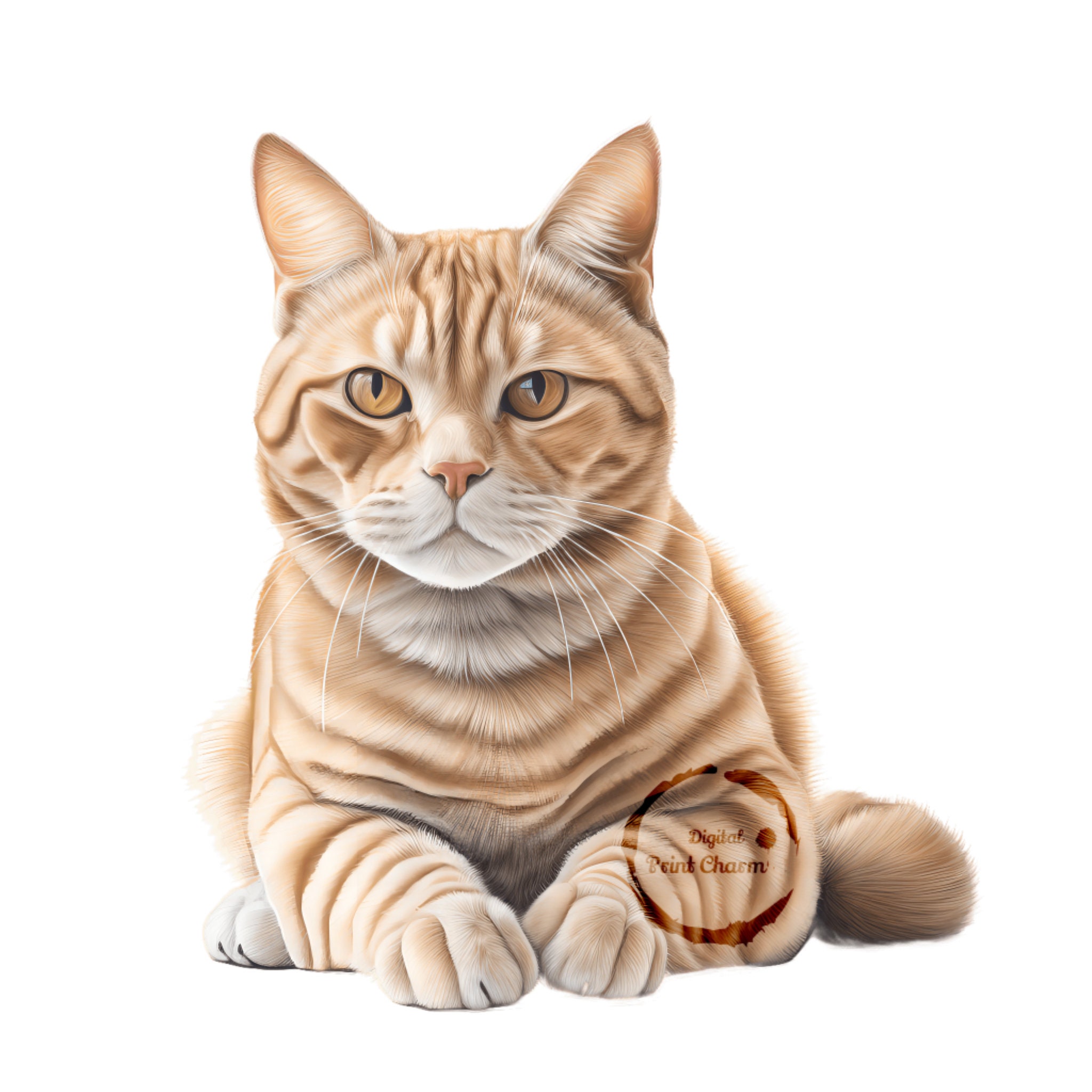 Realistic Ginger Tabby Cats 20 Watercolor Cliparts Crafting ...