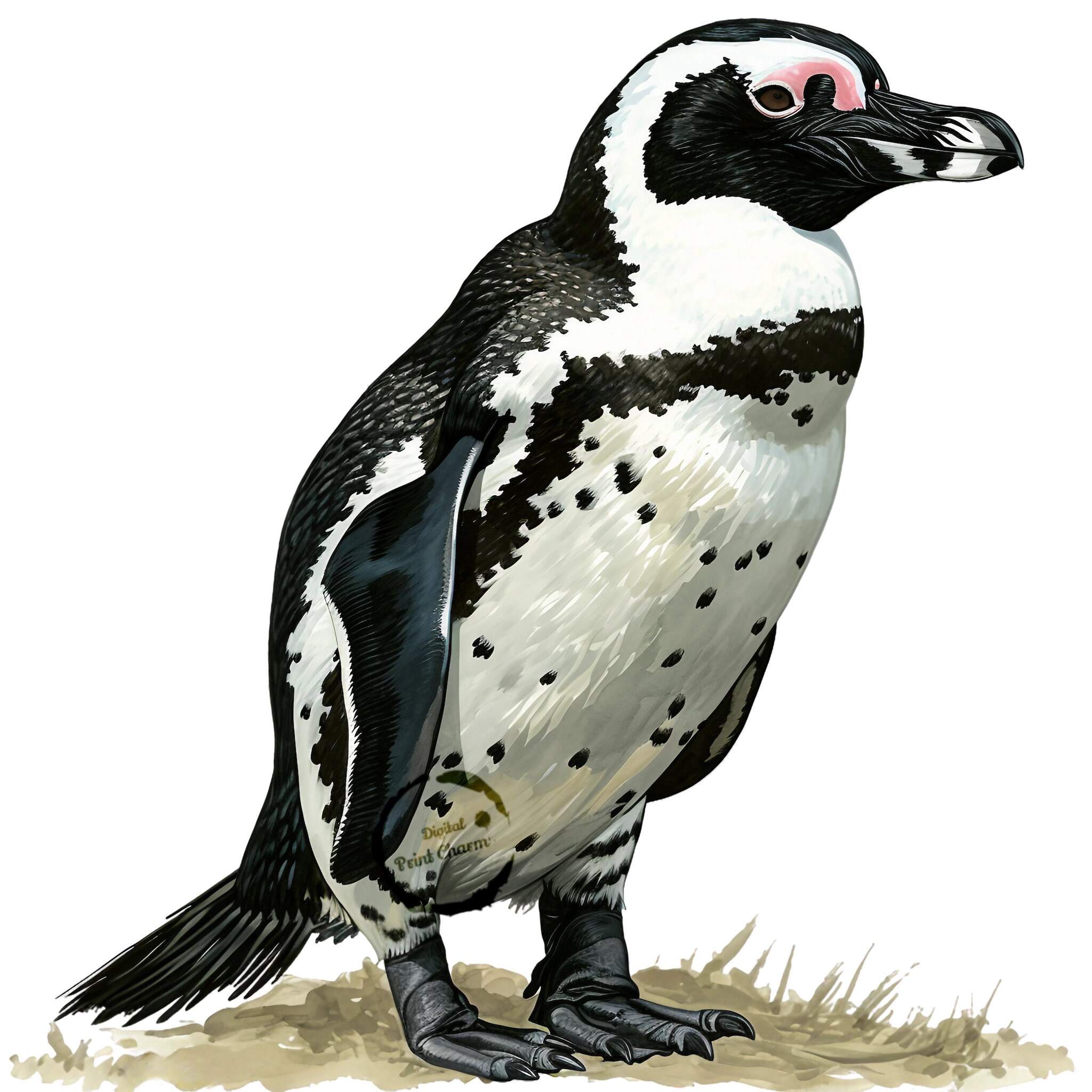 Charming African Penguin Clipart 16 Realistic Illustrations Wildlife ...