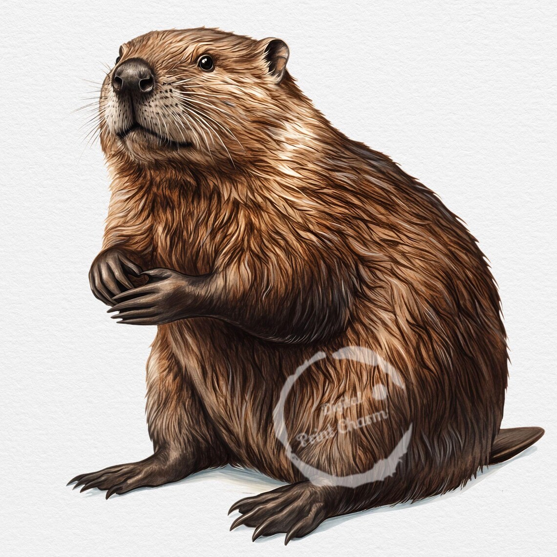 Wildlife Beaver Clipart Bundle | 20 Realistic Beaver Illustrations ...
