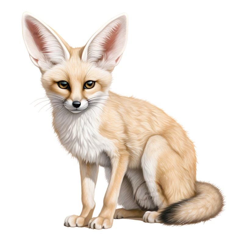 Charming Fennec Fox Watercolor Clipart Set 16 Realistic Desert Animal ...