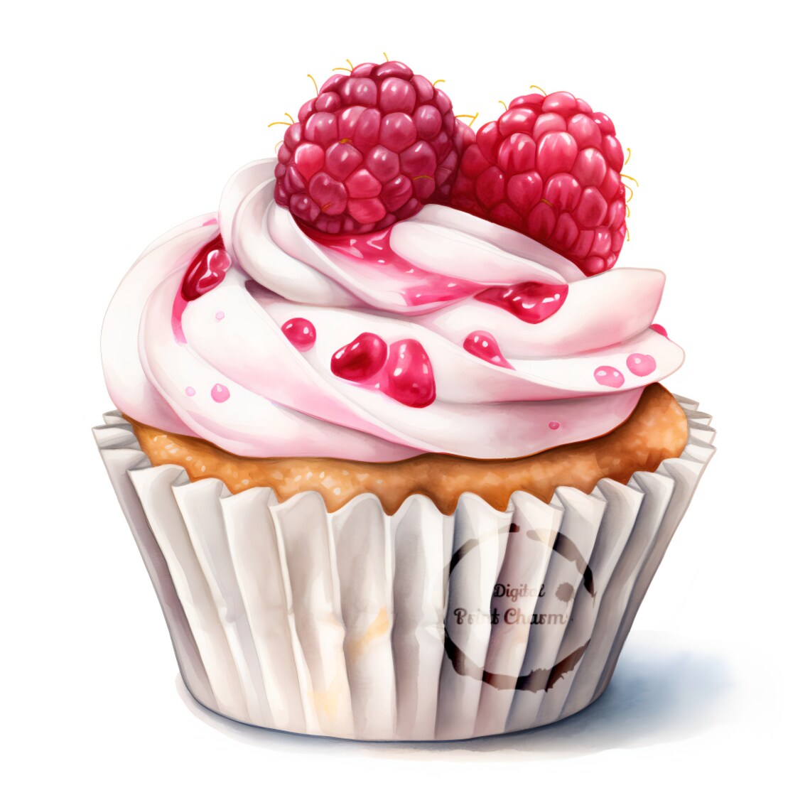 Delicious Cupcake Watercolor Clipart Set 20 Mouthwatering Dessert ...