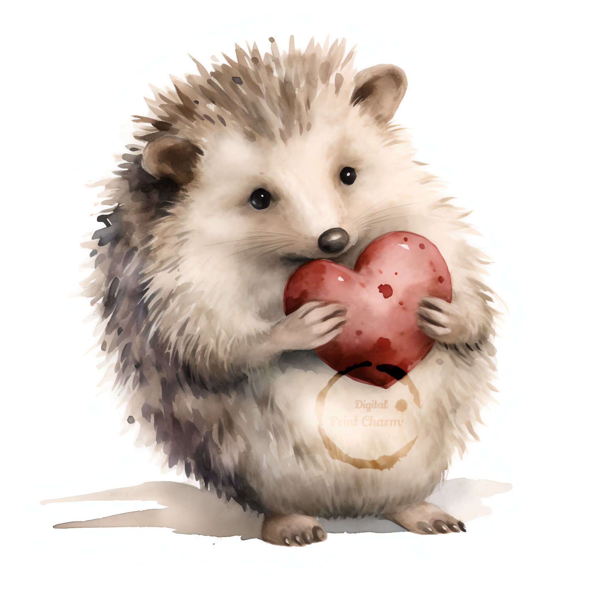 Valentine's Day Clipart Bundle 16 Cute Animal Designs Holding a Heart ...