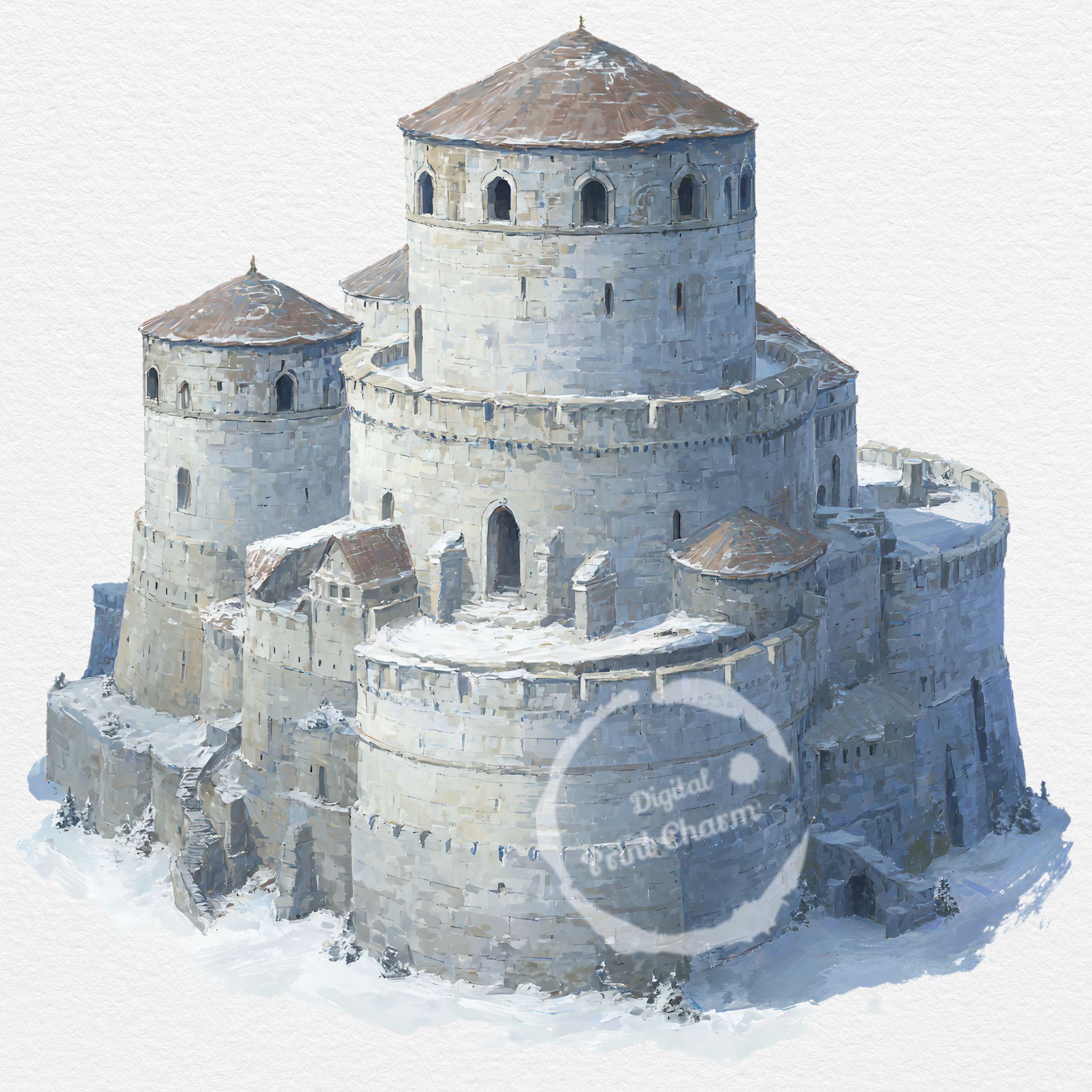 UNLOCK History! 20 Concentric Castle Clipart Bundle | Medieval Fortress ...