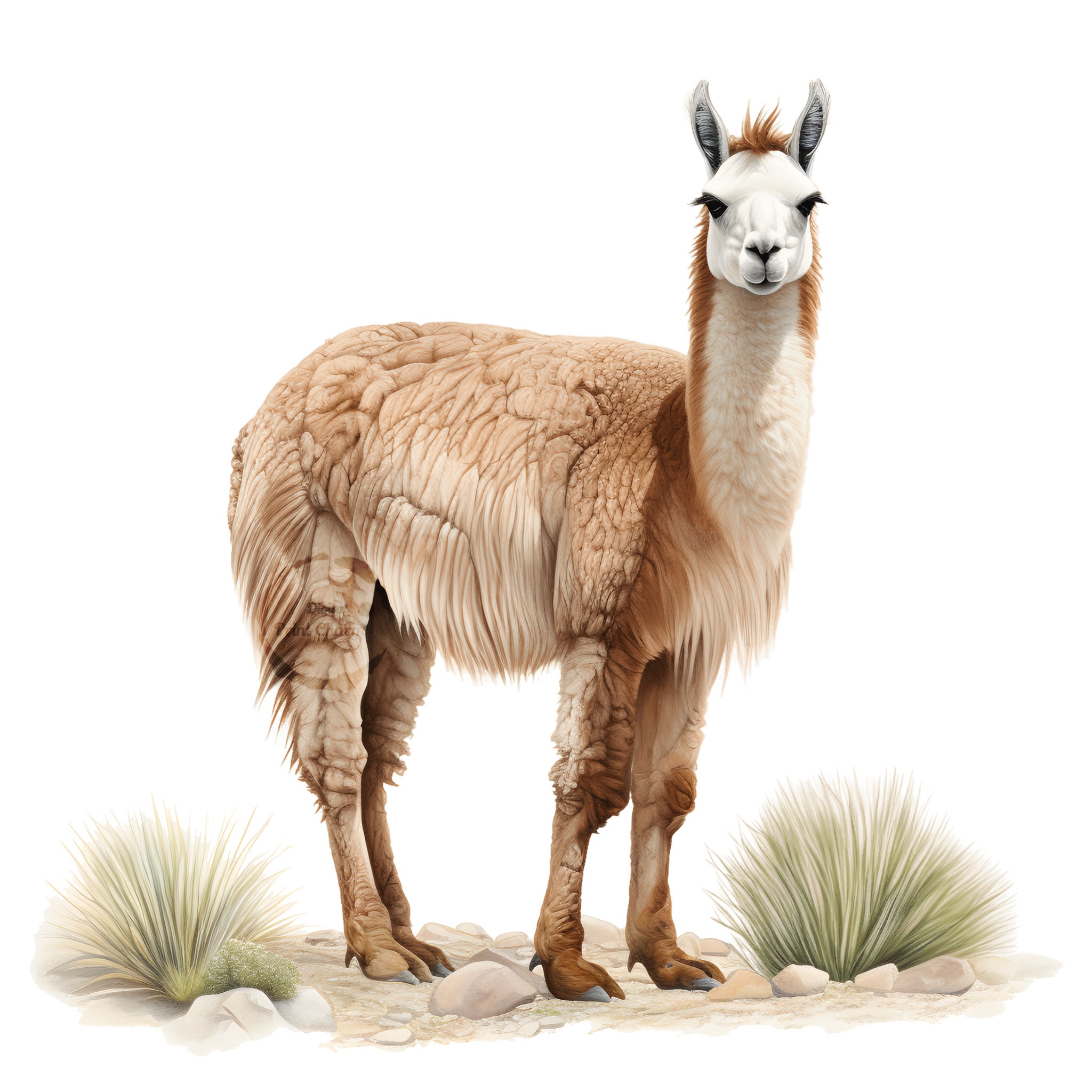 Llama Clipart Bundle Realistic Watercolor Style 16 Digital Llama Prints ...