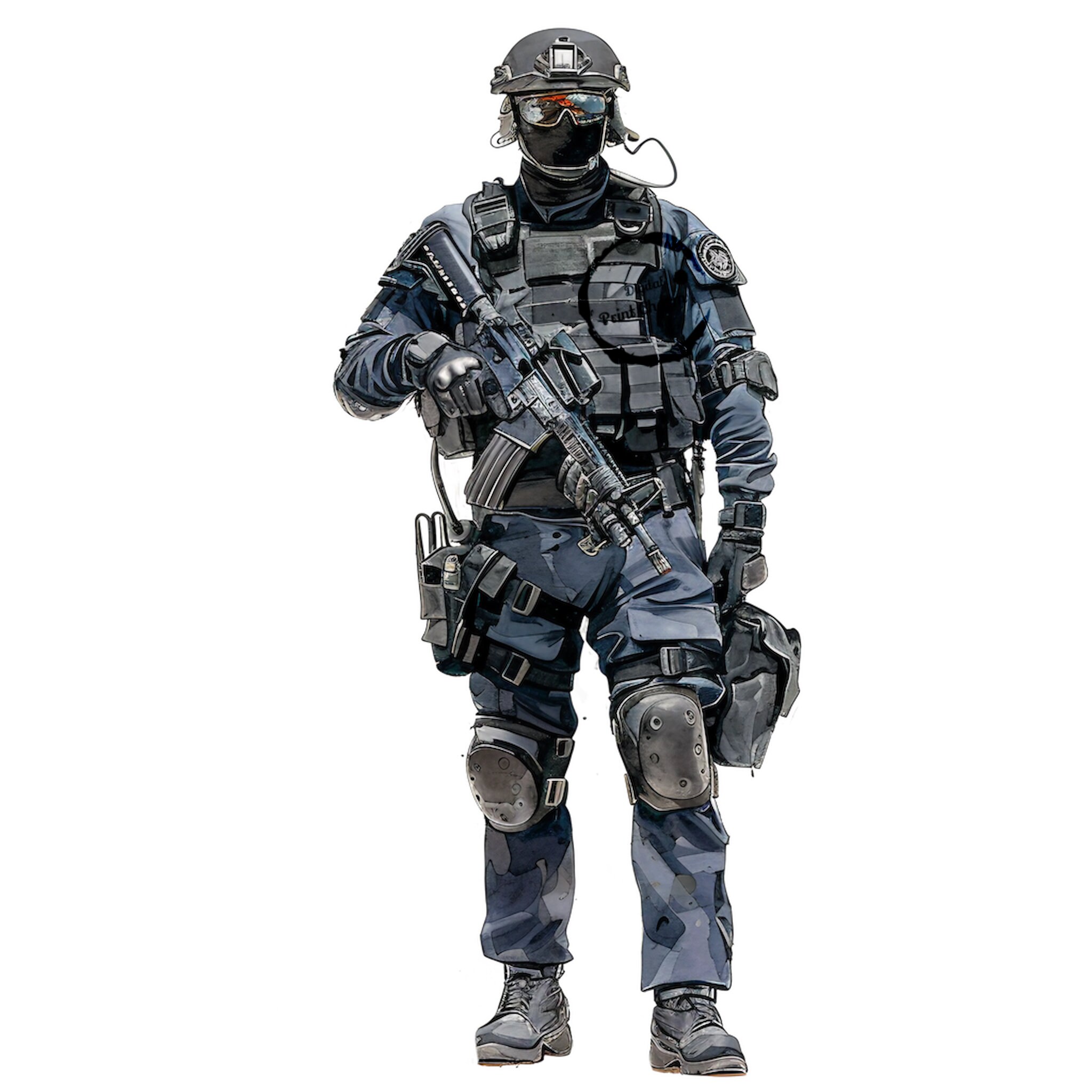 Elite SWAT Team Clipart Bundle 20 Realistic Tactical Police ...