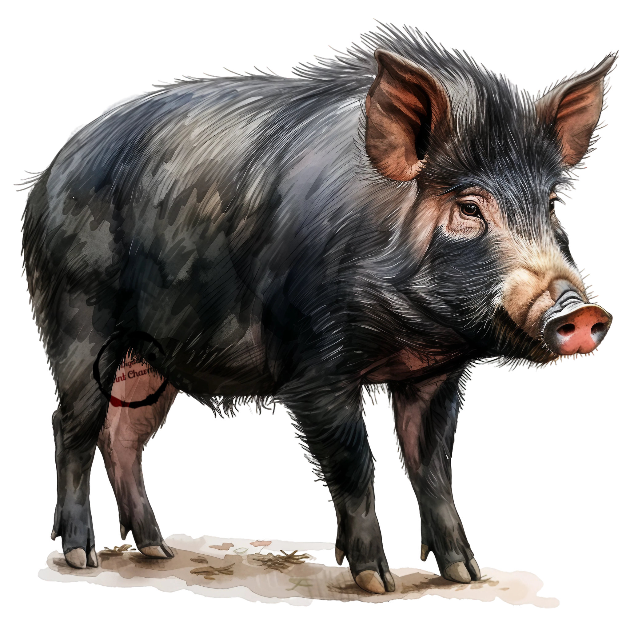 Realistic Wild Boar Clipart Bundle 16 Wild Hog Illustrations Perfect ...