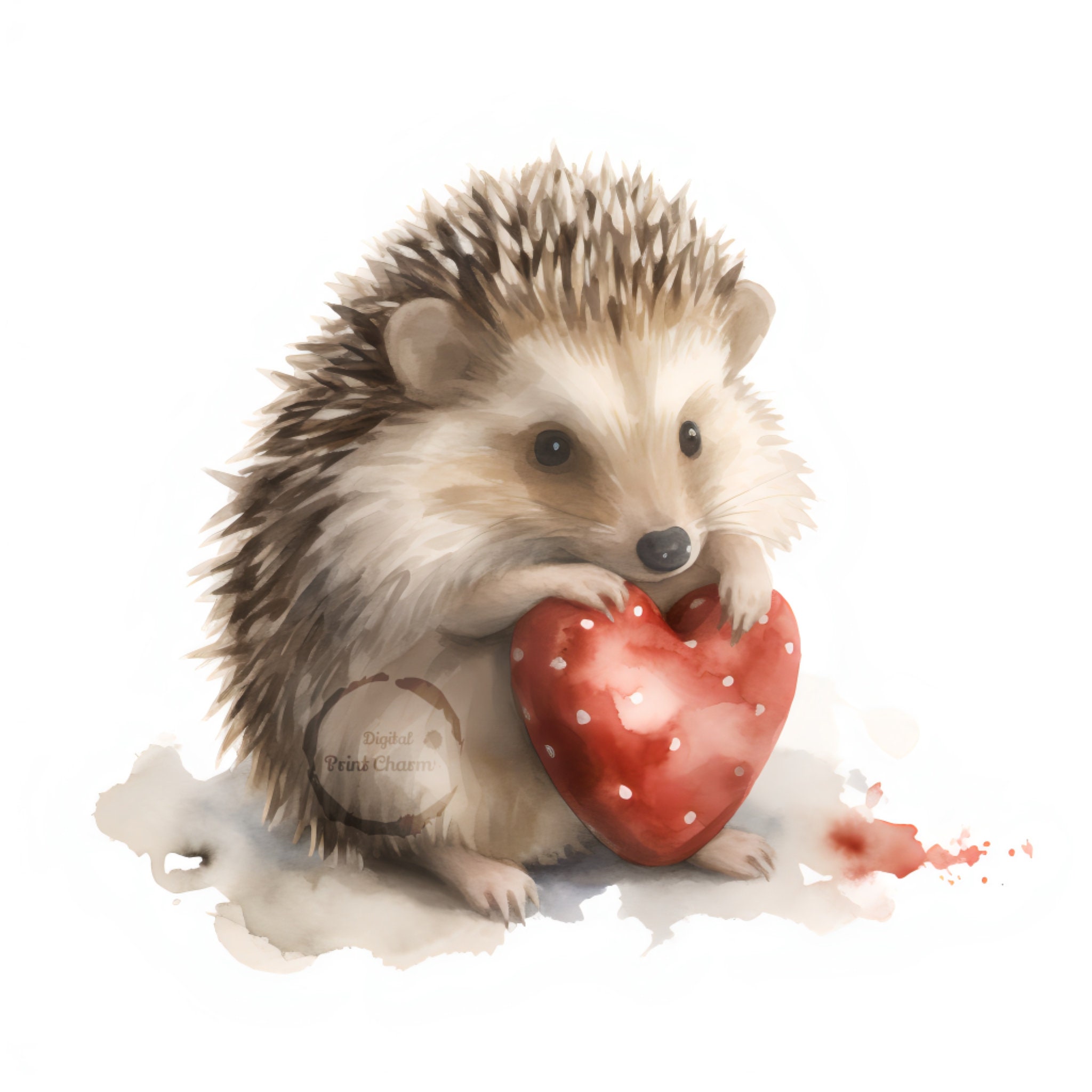 Valentine's Day Clipart Bundle 16 Cute Animal Designs Holding a Heart ...