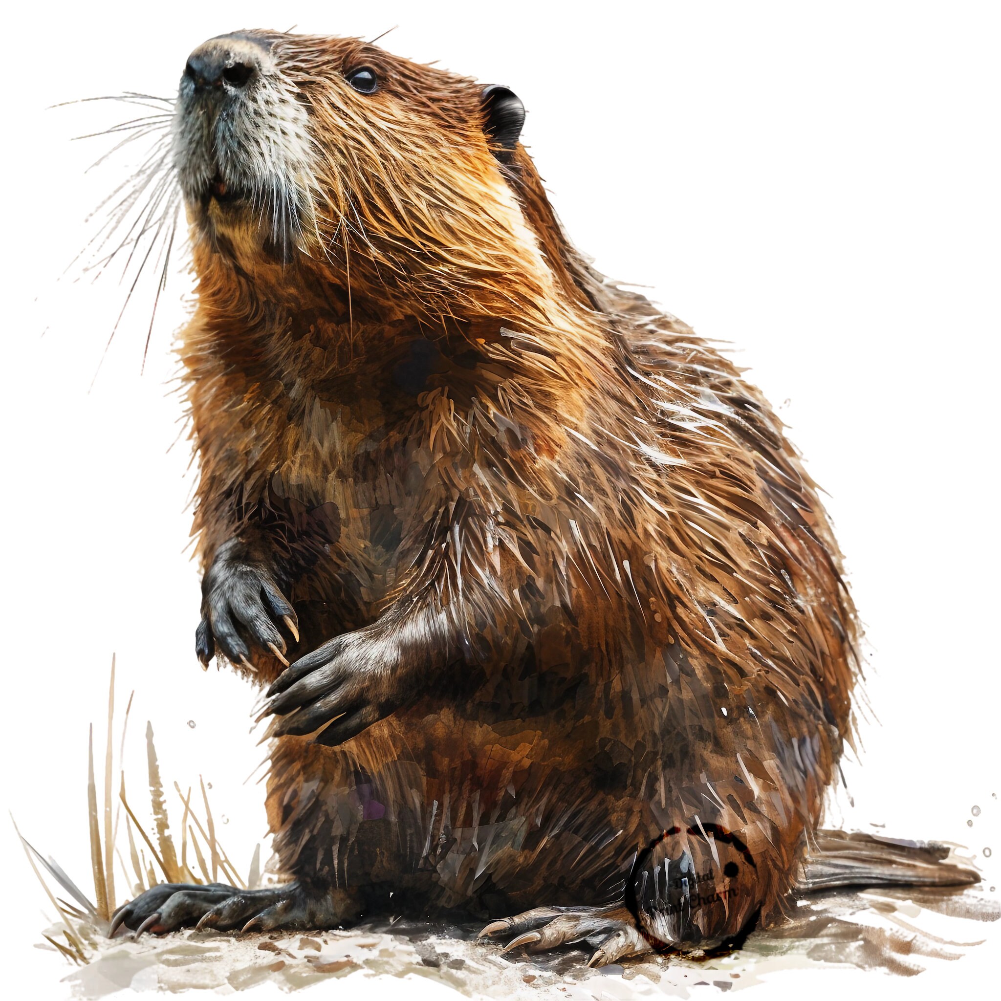 Wildlife Beaver Clipart Bundle 16 Realistic Beaver Illustrations Nature ...