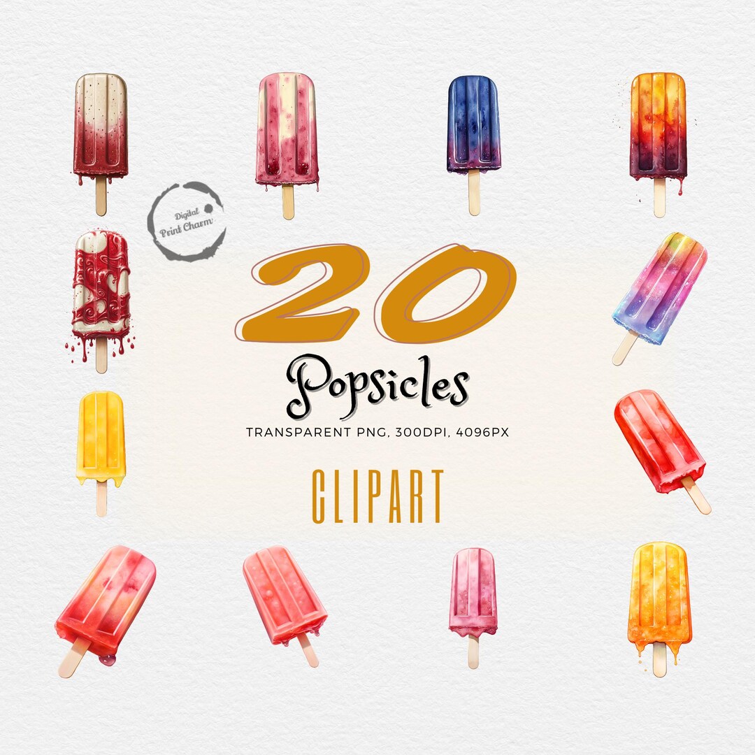 Ice Pop, Popsicle Extravaganza | 20 Summer Delights | Watercolor Bliss ...