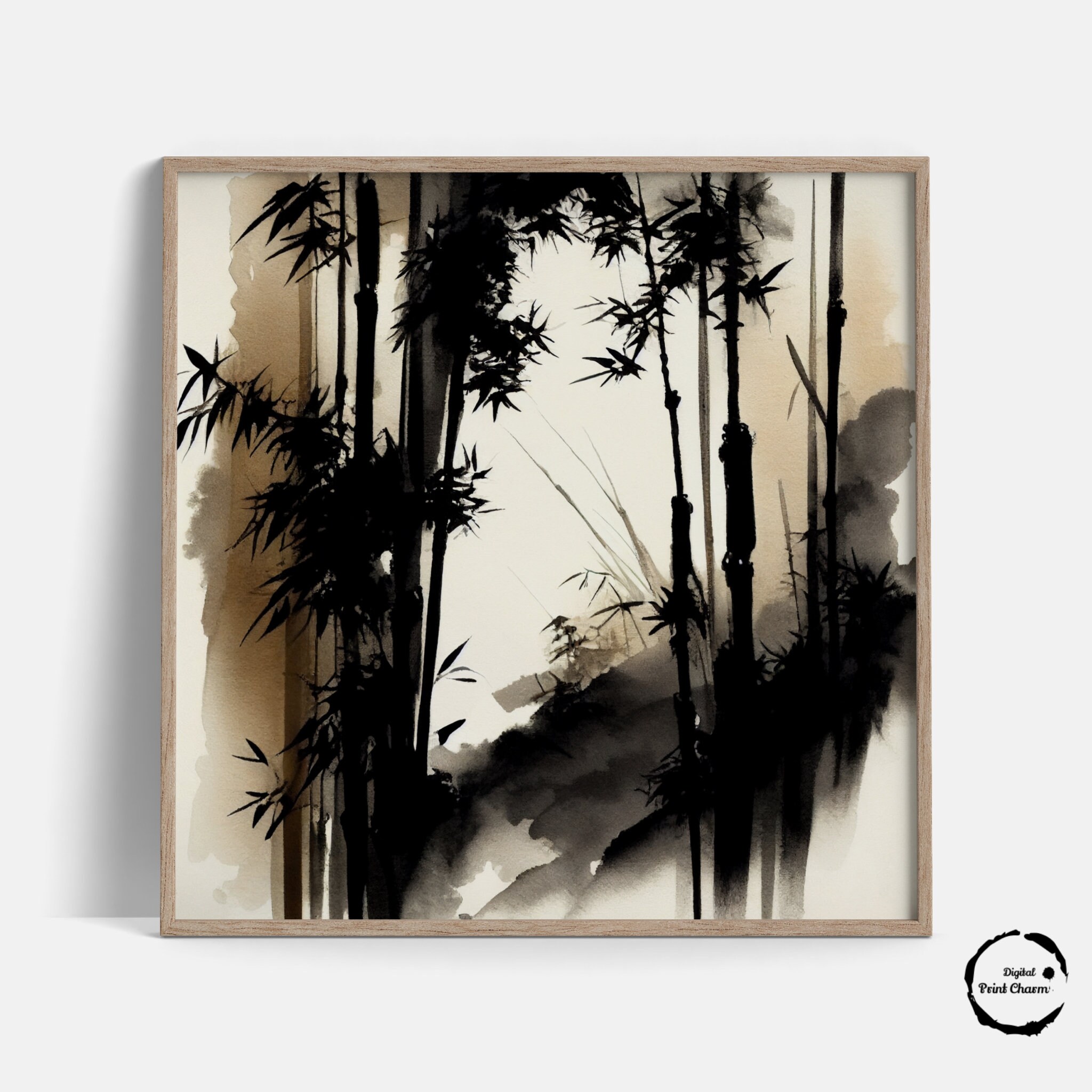 Korean Ink Art | Zen Bamboo Forest | Digital Download for Asian ...