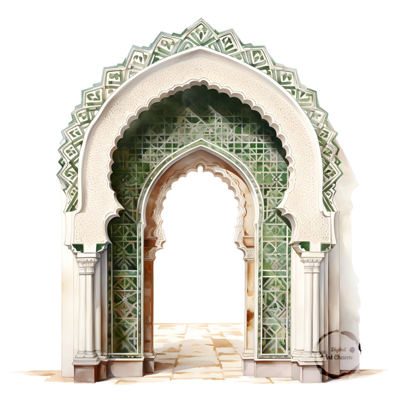 Mystical Elegance 16 Realistic Islamic Arches & Mihrabs Clipart ...