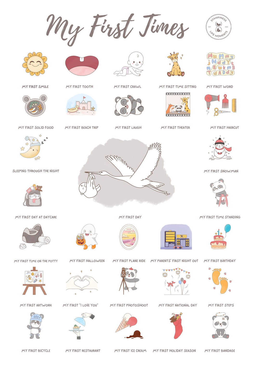 Digital File Milestone & Bucket List Posters - Etsy