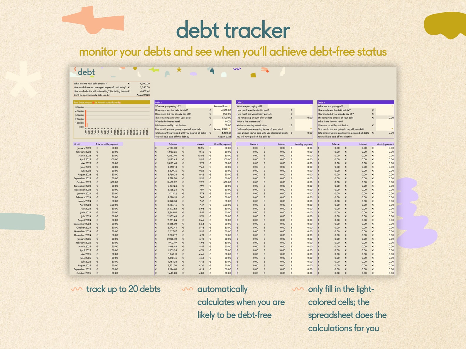 Google Sheets Debt Payoff Tracker for Families - DIY Credit Repair ...