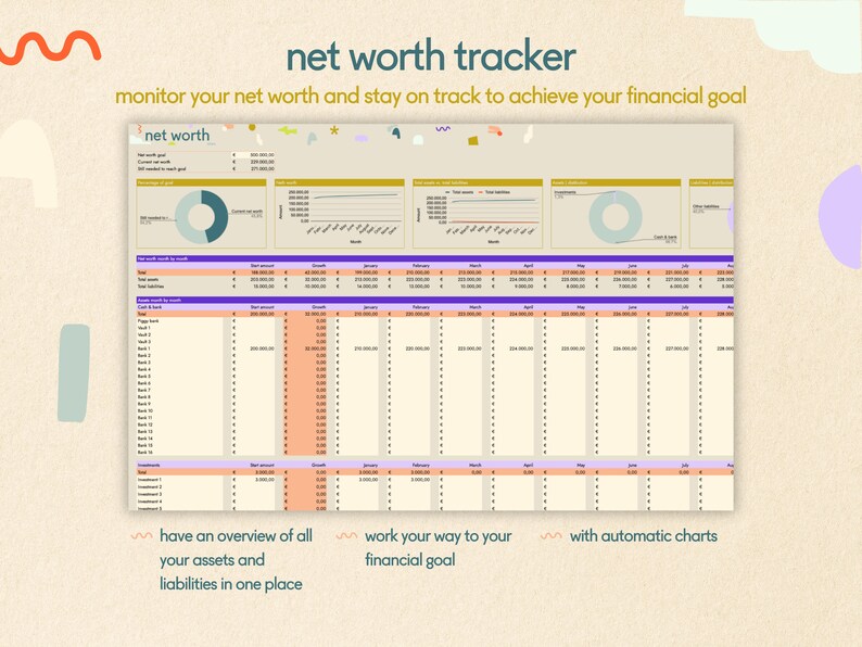 Ultimate Financial Planner Google Sheets: Budget, Debt, Net Worth ...