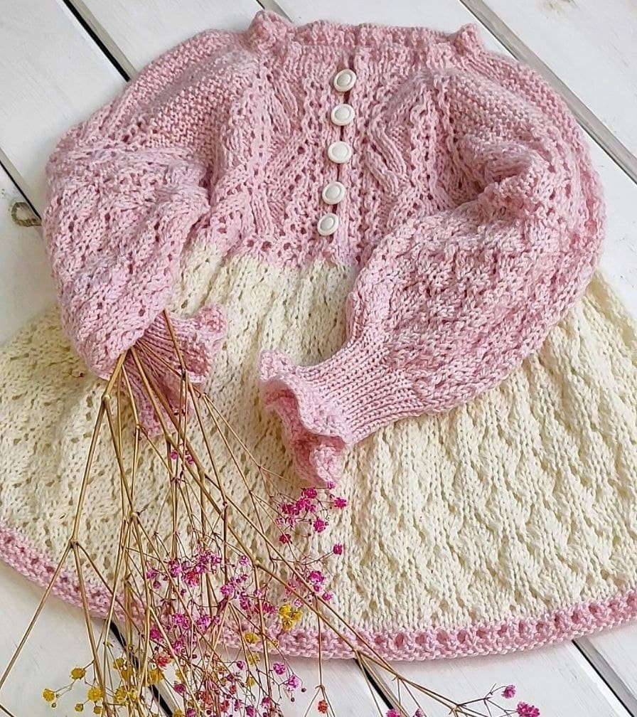 Baby Dress Pattern, Royal Dress Knitting, Baby Knitting Pattern, Tunic ...