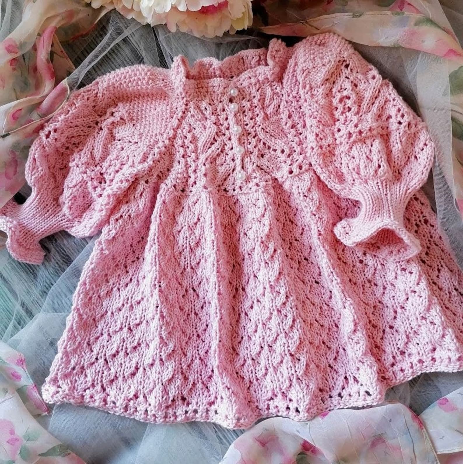 Baby Dress Pattern, Royal Dress Knitting, Baby Knitting Pattern, Tunic ...