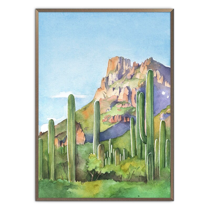 Saguaro Painting - Etsy