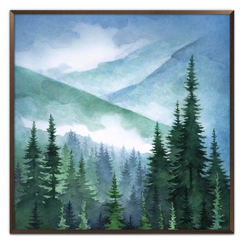 Forest Watercolor - Etsy