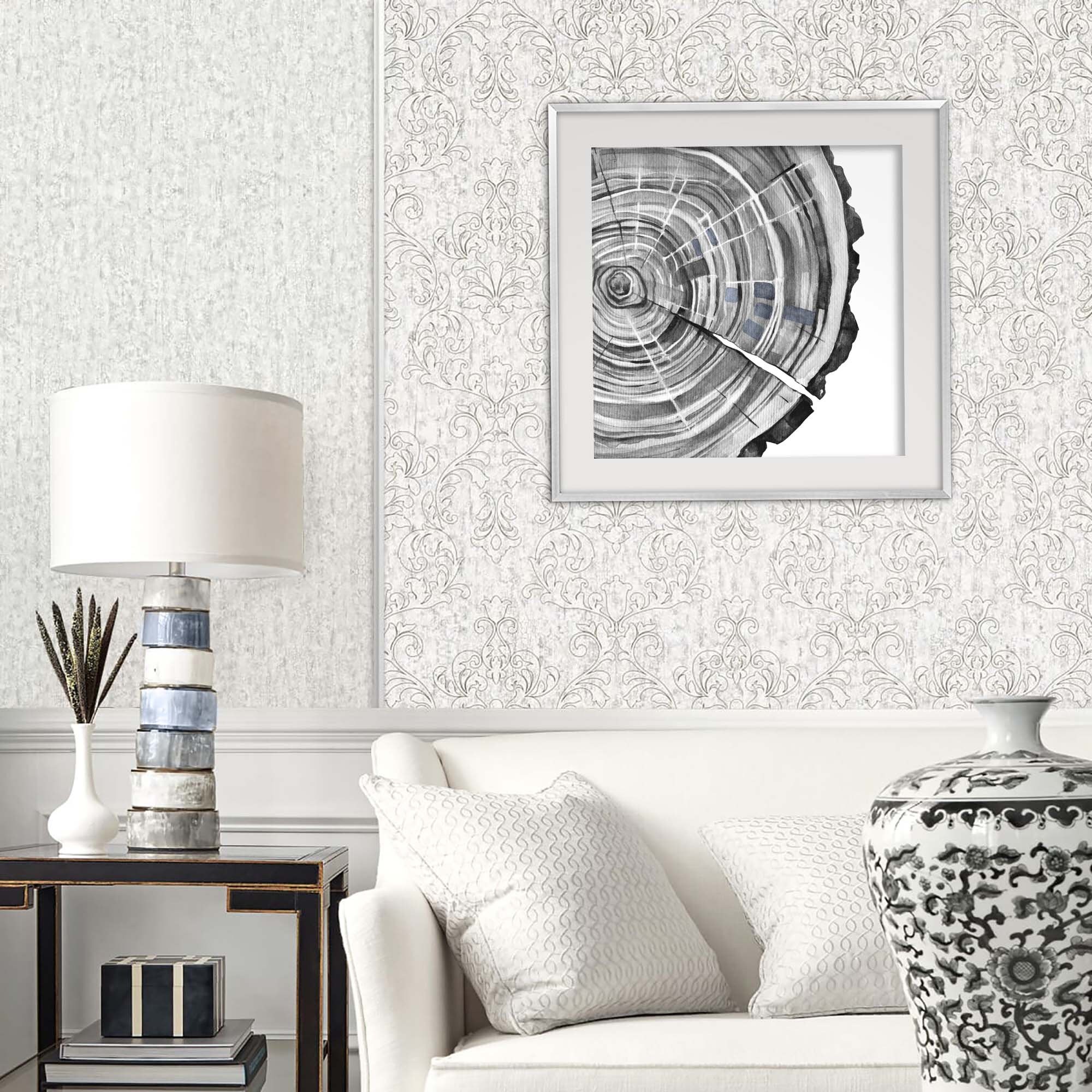 Tree Ring Art Print Oak Tree Watercolor Painting Woodcut Art - Etsy