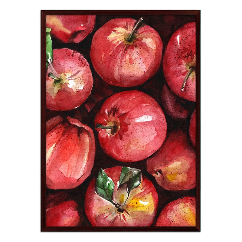 Red Apple Print - Etsy
