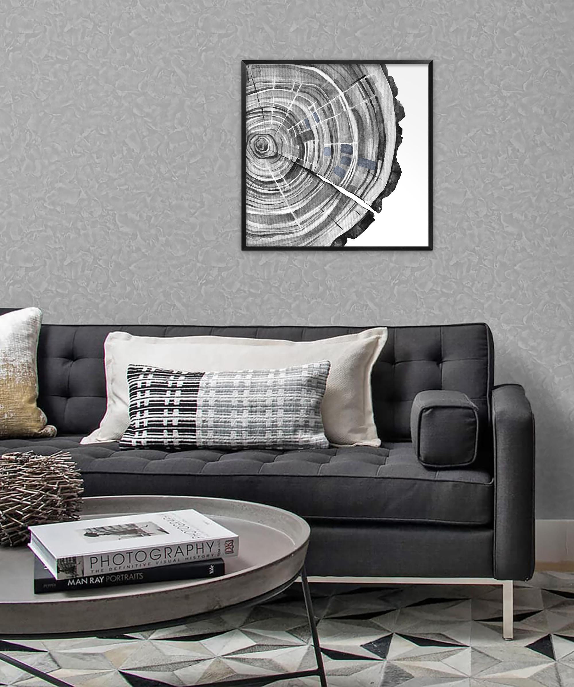 Tree Ring Art Print Oak Tree Watercolor Painting Woodcut Art - Etsy