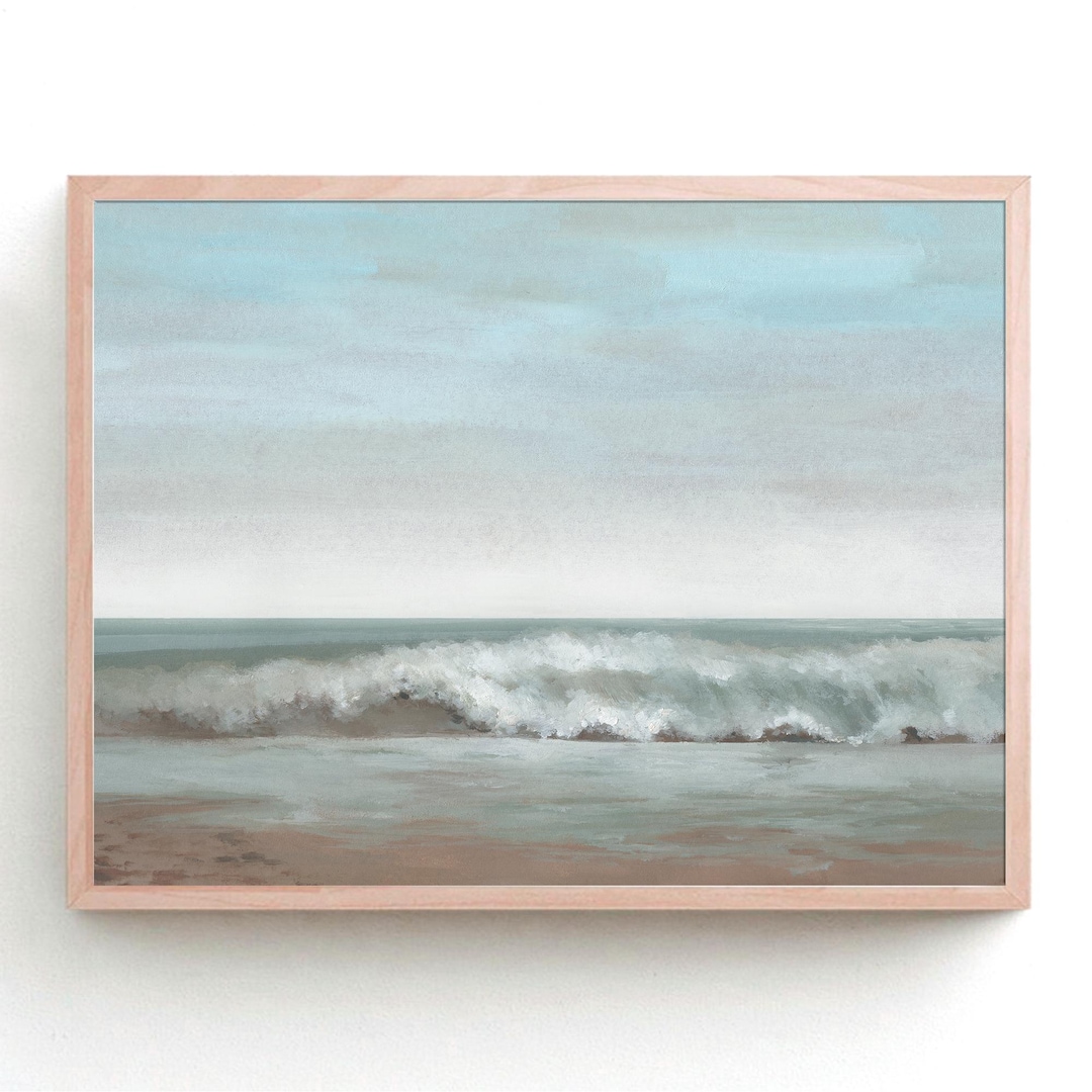 Neutral Coast Landscape Printable Minimalist Seascape Art Print ...