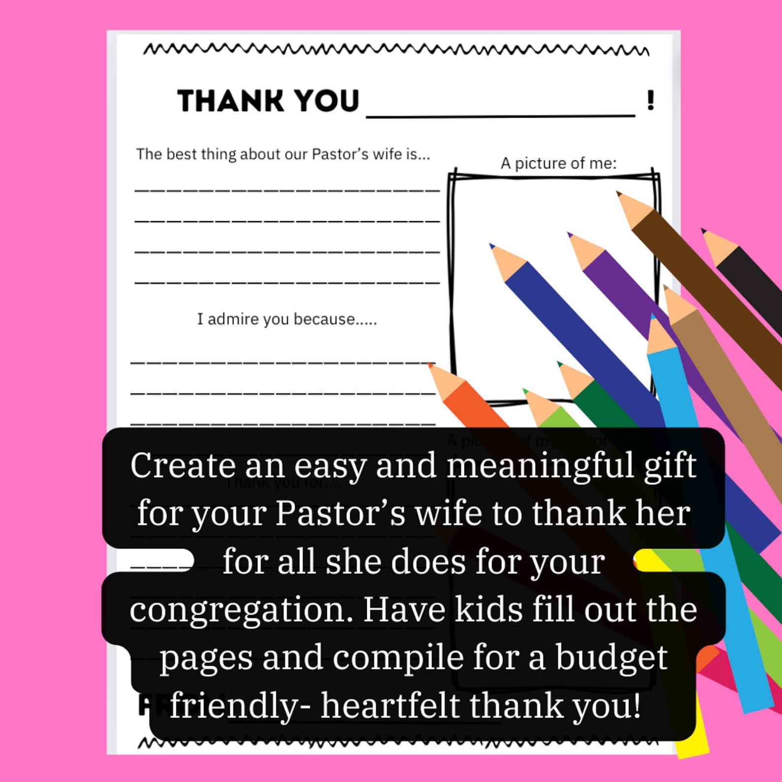 Pastor Appreciation Coloring Page for the Pastor's Wife - Etsy