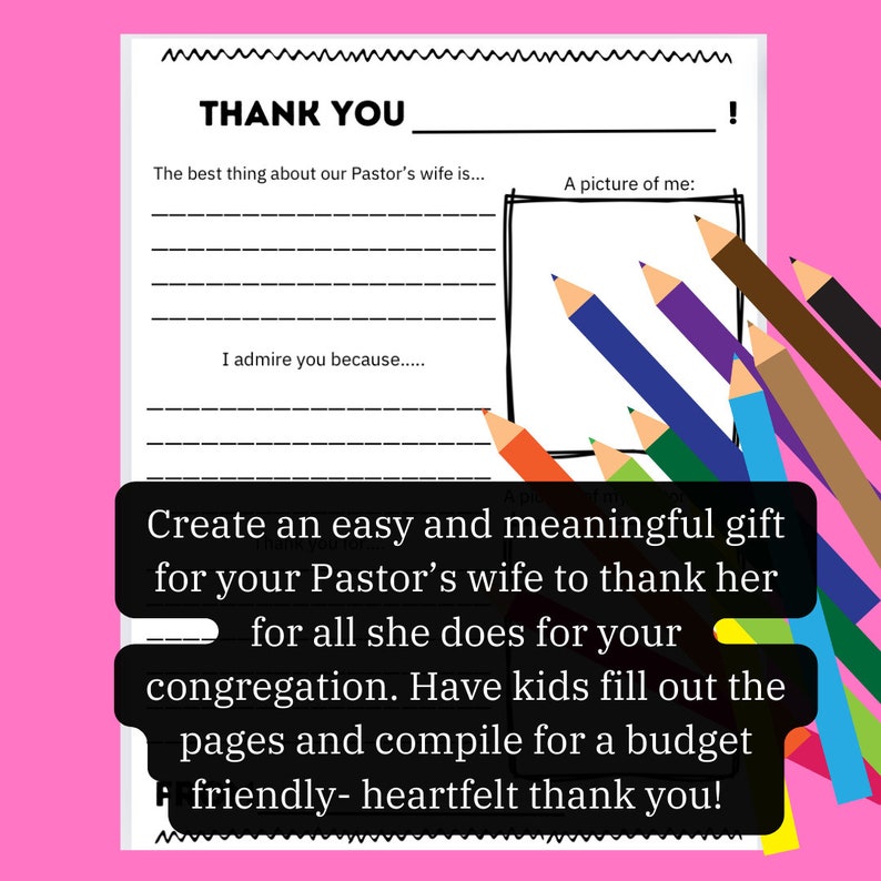 Pastor Appreciation Coloring Page for the Pastor's Wife - Etsy