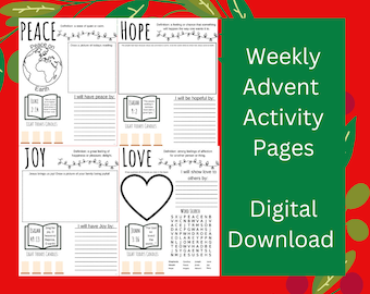 Children's Advent Activity Pages - Etsy