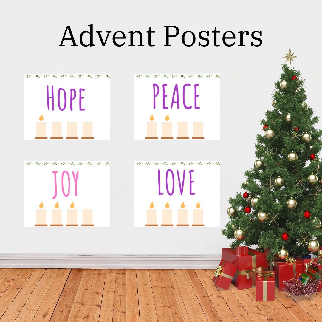 Advent Candle Posters - Etsy