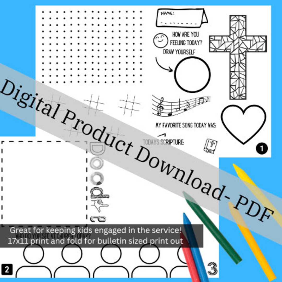 Children's Bulletin Activity Page - Etsy