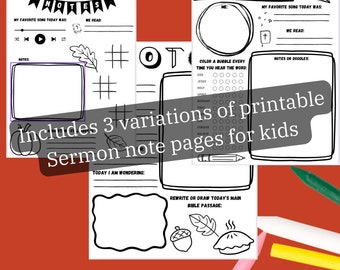 Church Sermon Notes Sheet Ideal for Making Church Notes Perfect for ...