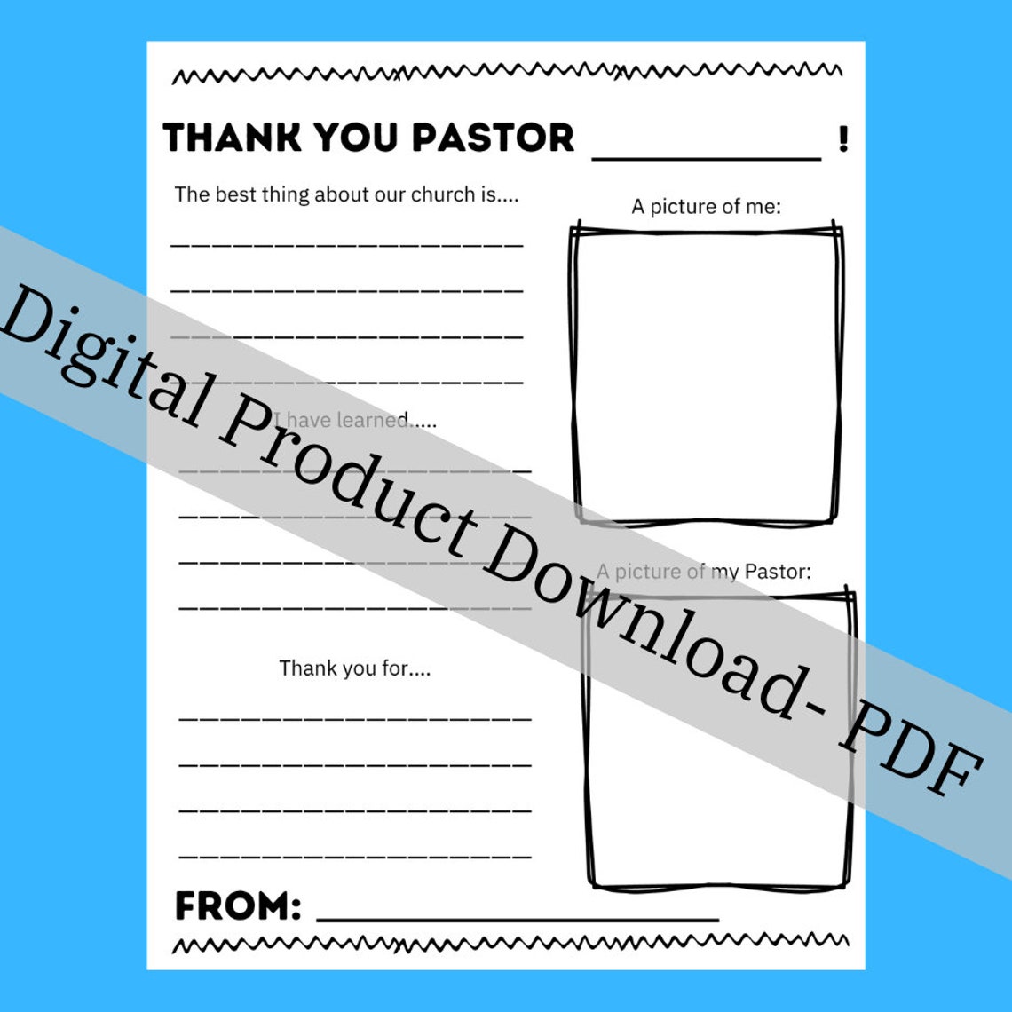 Pastor Appreciation Coloring Page - Etsy