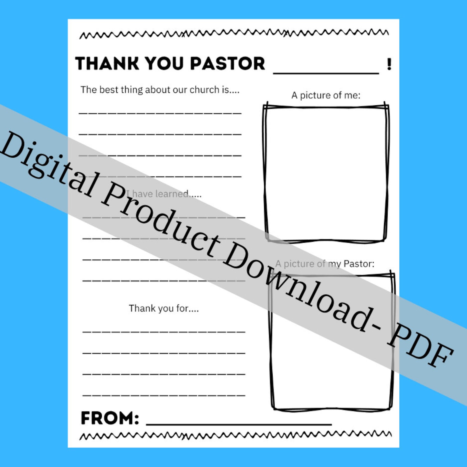 Pastor Appreciation Coloring Page - Etsy