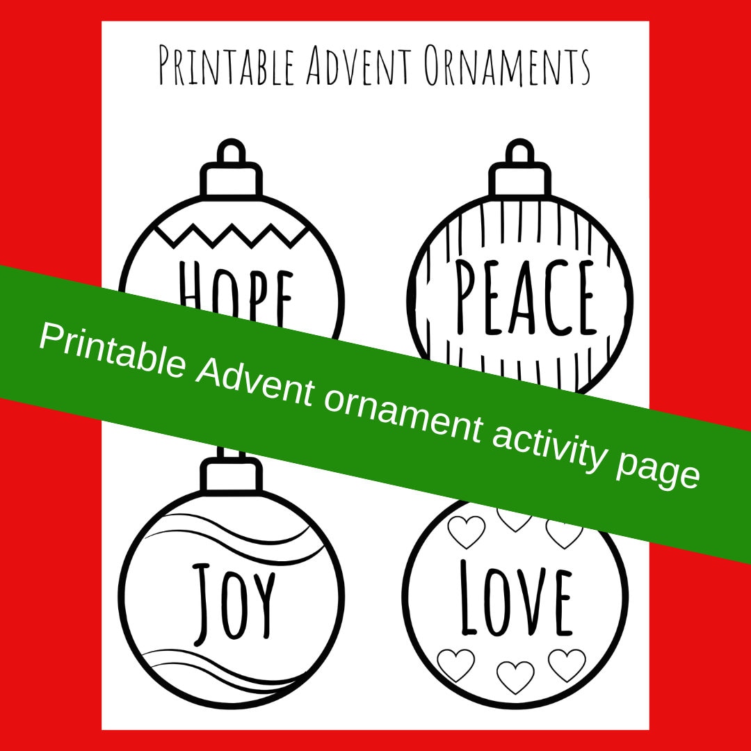 Advent Ornaments: Printable Activity Page for Kids - Etsy