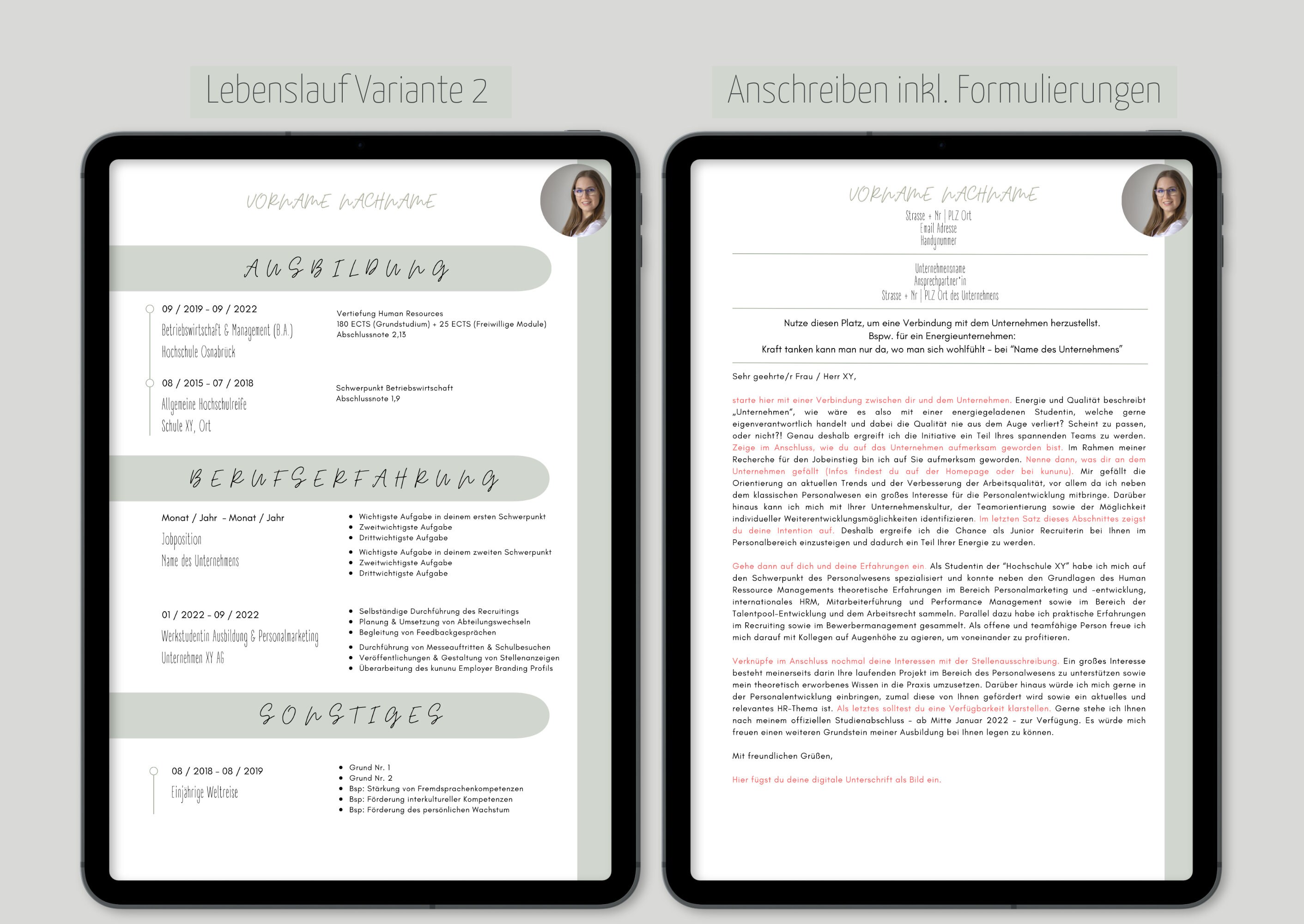 CV Template German CV Template Modern CV Application - Etsy Canada