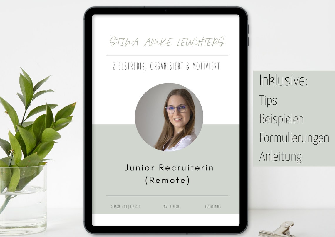 CV Template German CV Template Modern CV Application - Etsy