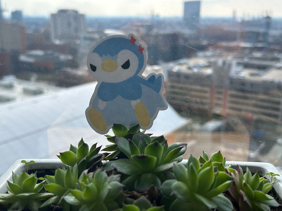 Pokemon Piplup Angry Cute, Great for Laptops, Books, Phones, Pokémon ...