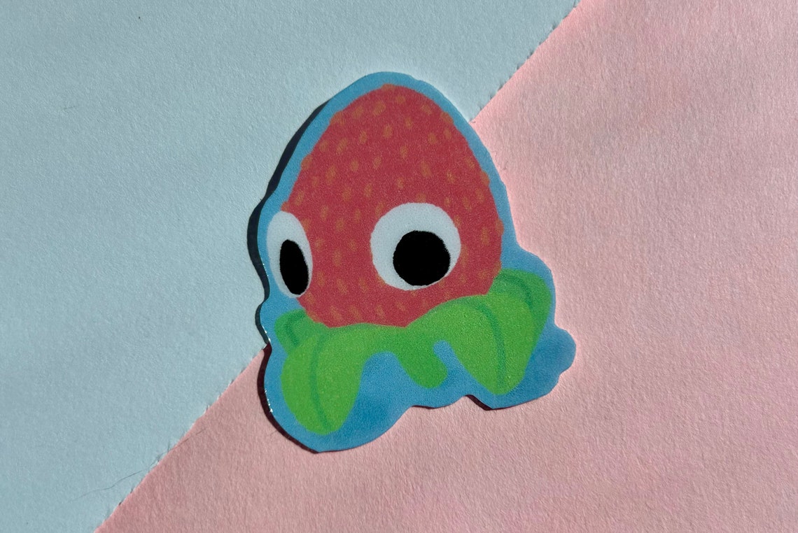 Strabby Bugsnax Sticker, Video Game Bugsnax Sticker, Strawberry - Etsy